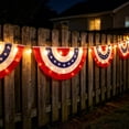 6-Piece Patriotic Bunting Banner Set, Red White Blue Hanging Flags, 70. ...