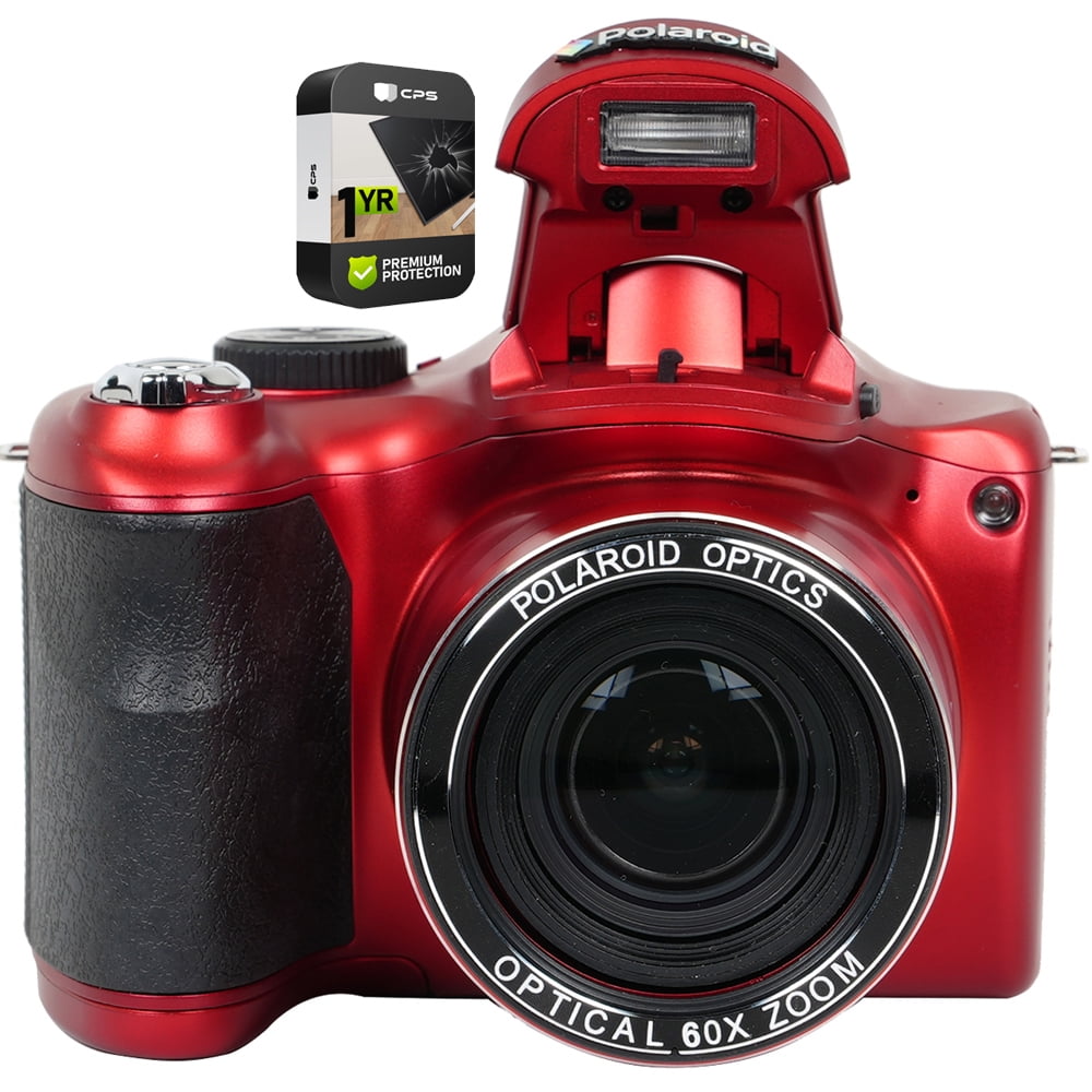 Polaroid IE6035-RED-STK-4 18MP 60x Optical Zoom Digital Camera Red ...