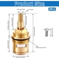 2Pcs 3/4 Mixer Tap Cartridge for Bathroom Kitchen, 1/4 Turn 20 Teeth ...