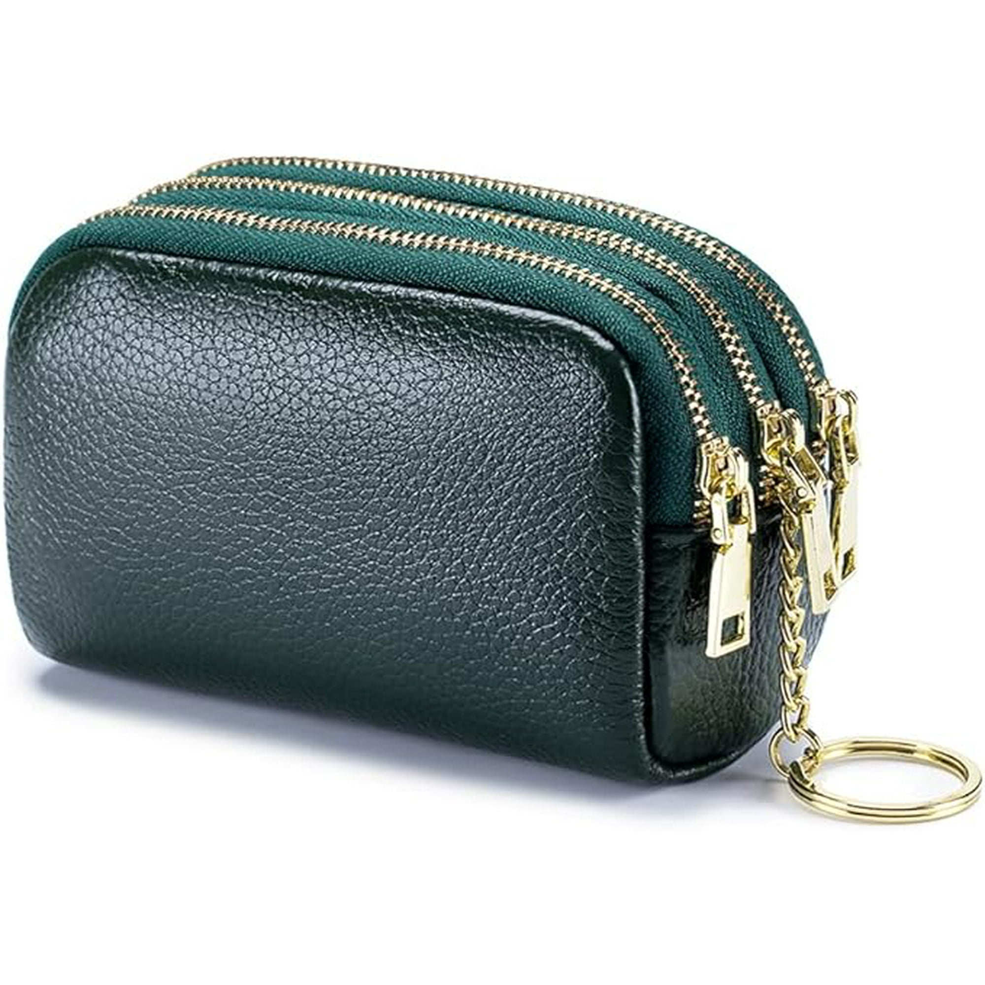 Click here for Hrenwivy 3 Zippered Genuine Leather Coin Purse Tri... prices