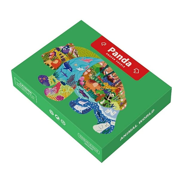 Panda Caja de rompecabezas de animales de dibujos animados, material ...