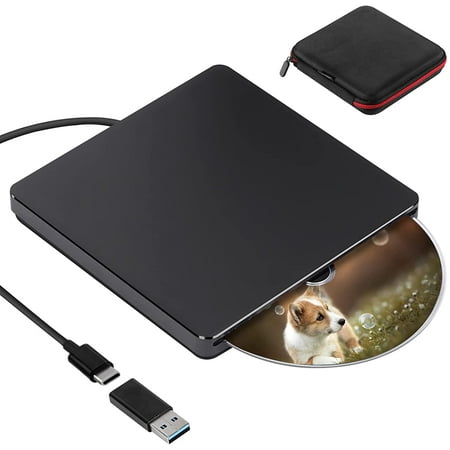 External DVD Drive USB 3.0 Portable CD DVD +/-RW Drive,Slim Type-C ...