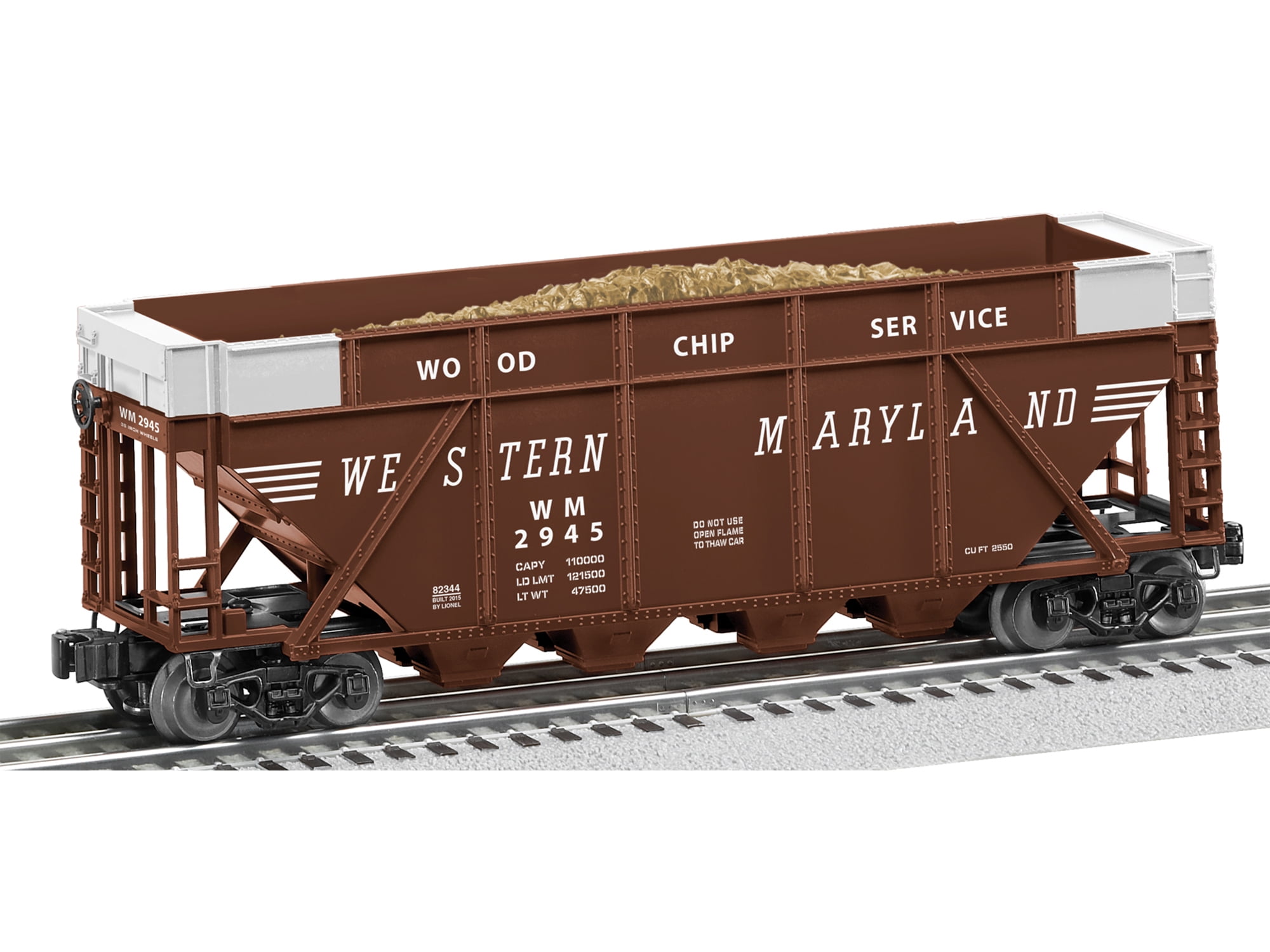 Lionel 6-82344 O Western Maryland Wood Chip Hopper #2945 - Walmart.com