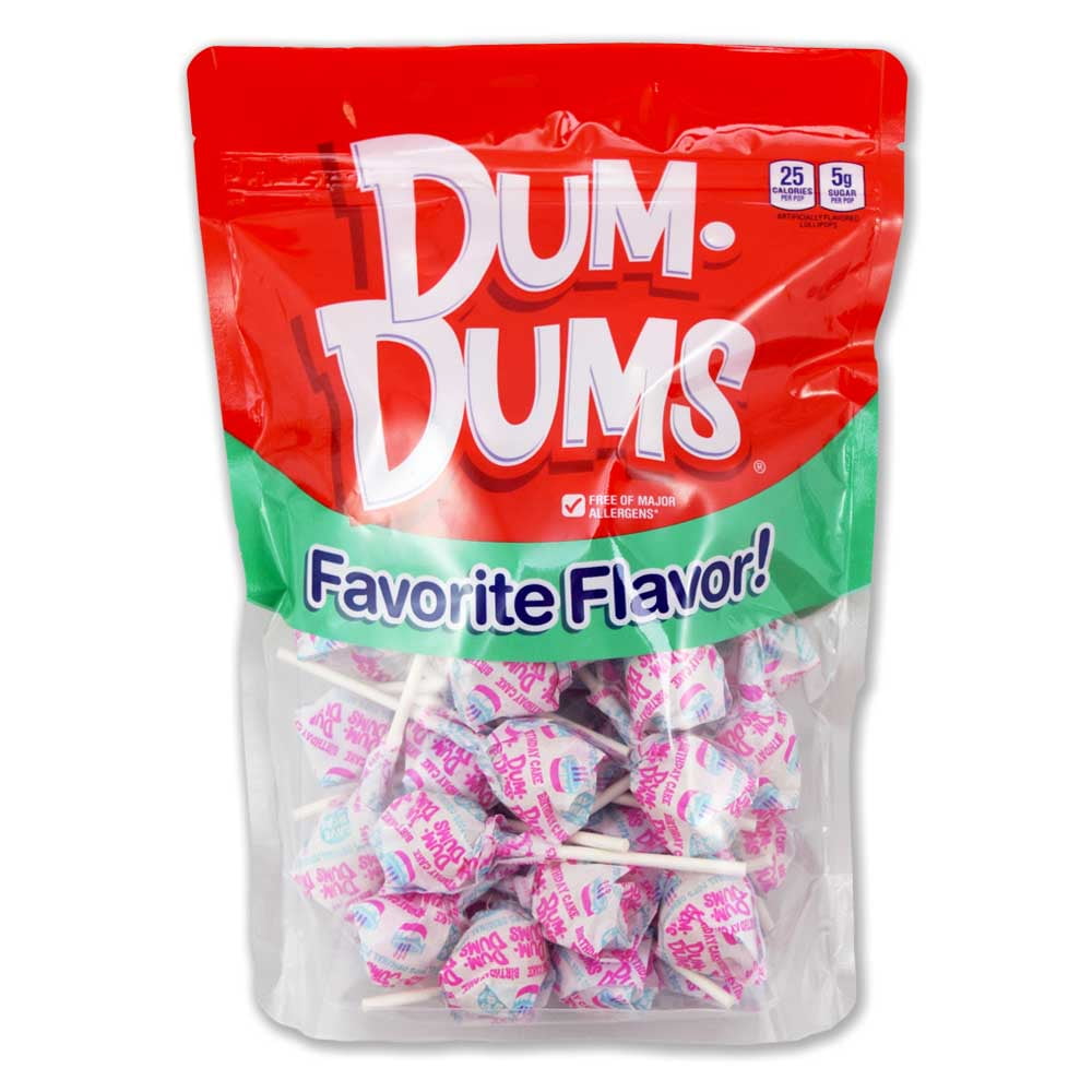 Dum Dums Birthday Cake 1-50 count bag - Walmart.com