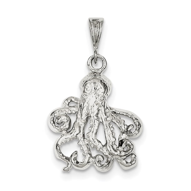 925 Sterling Silver Octopus Charm Pendant - Walmart.com