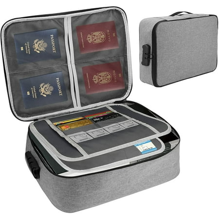 AHXNBDR Document Organizer Bag with Lock, Waterproof File Storage Bags ...