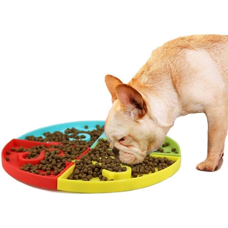 Pet Feeder Dishes,4-in-1 Pet Anti-Choke Slow Feeder Bowl Dog Food Plate ...