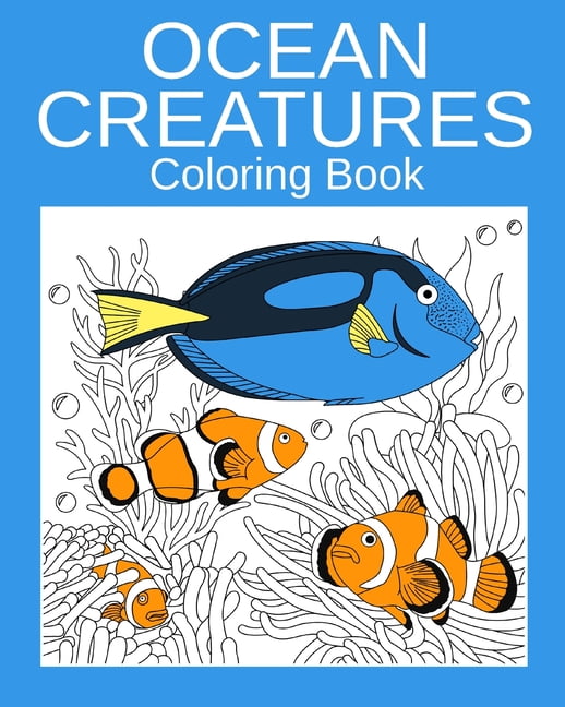 Ocean Creatures Coloring Book : Animal Coloring Book, Coloring Book ...