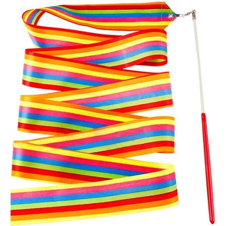 2 Pieces Dance Ribbons, Gymnastic Ribbon For Kids Dancing Streamers ...