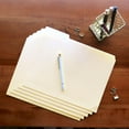 File Folders Letter Sized, 1/3-Cut Tab, Assorted Positions, Size Manila ...