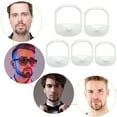 5pcs Men Mustache Shaper Styling Transparent Template Goat Beard Stencil Shaving Design Tool ...