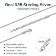 DESIGNICE Solid Sterling Silver Polished Box Chain Necklace for ...