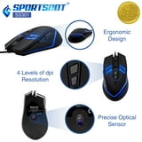 Sportsbot SS301 Blue LED Gaming Over-Ear Headset, Keyboard & Mouse Combo Set - Walmart.com