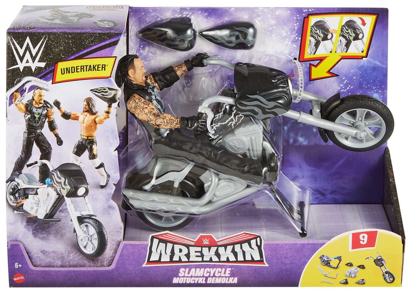 WWE Wrestling Wrekkin' Slamcycle Playset (Includes Undertaker ...
