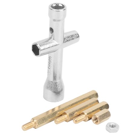 Sonew M3 Brass Hex Pillar Screw Nut Parts Kit Mini Wrench Socket Set ...