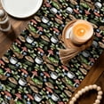 Frog Mushroom Table Runner Linen Burlap Table Runner 90 Inches Long Red ...
