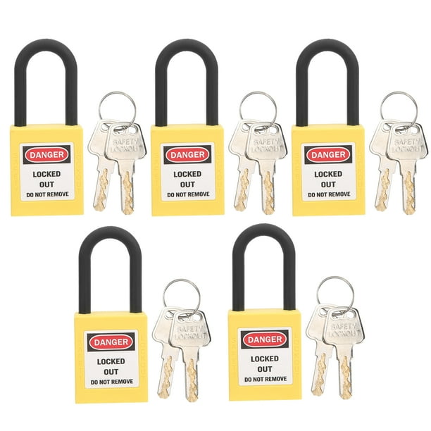 Tagout Padlock,5 Sets Lockout Lock Tagout Lock Lockout Padlock Cutting ...