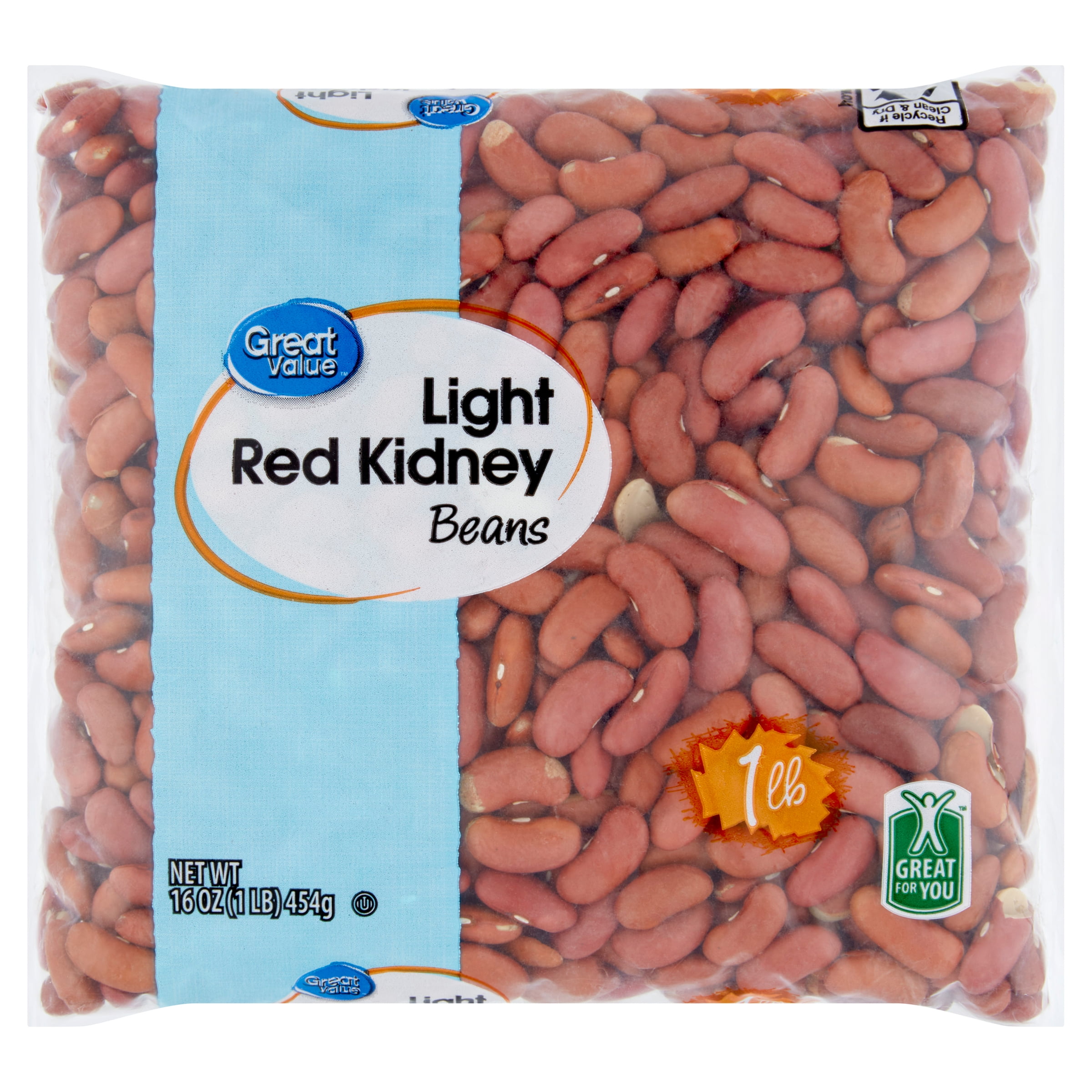 Great Value Light Red Kidney Beans 1lb - Walmart.com