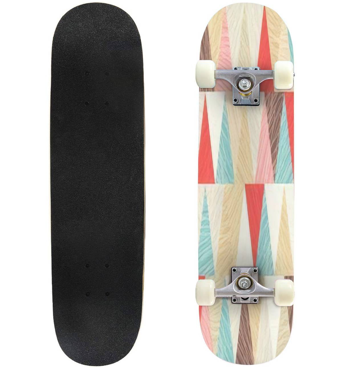 Seamless vector geometric pattern Outdoor Skateboard Longboards 31"x8 ...