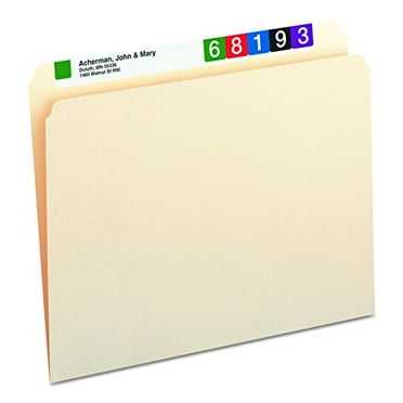 SchoolSmart Straight-Cut File Folders, Manila, 100-Pack - Walmart.com