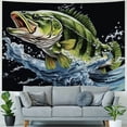 Chilfamy Bass Fish Tapestry Wall Hanging Beautiful Sage Color Fish ...
