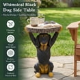 Pedestal Side Table, 22.17 Inch Hand-Painted Dog Shape End Table for ...