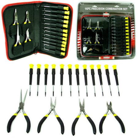 Trademark Tools 75-5216 16-Piece Precision Jewelers Tool Set with Case ...