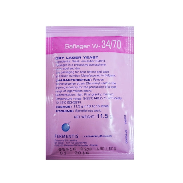 1x FERMENTIS SAFLAGER W-34/70 Weihenstephan Home Beer Brewing Yeast ...