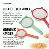 Farberware Stainless Steel Set of 3 Food Strainers in Red, Green, and ...