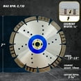 EDiamondTools 7" All Purpose Diamond Saw Blades for Reinforced Concrete ...
