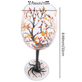 1Pcs HOT-Autumn Tree Wine Glass - Fall Colors - Leaves of Red, Yellow ...