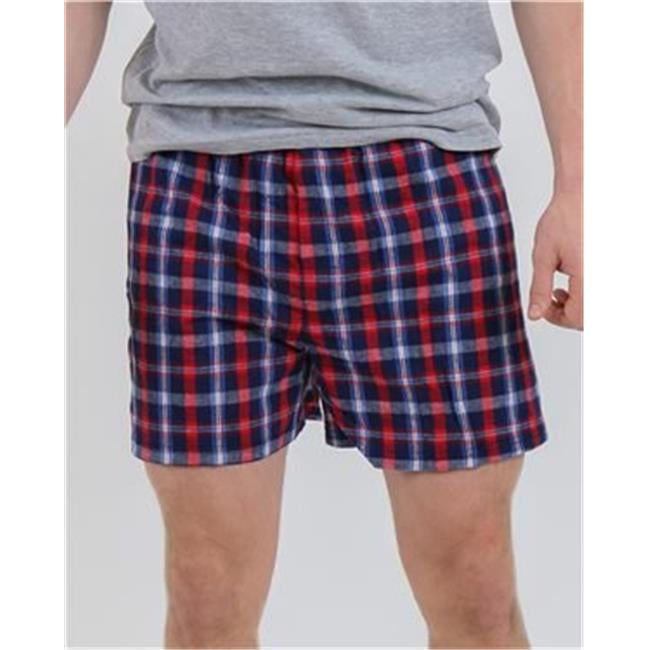 boxercraft adult classic flannel boxers - navy/ gold - m - Walmart.com