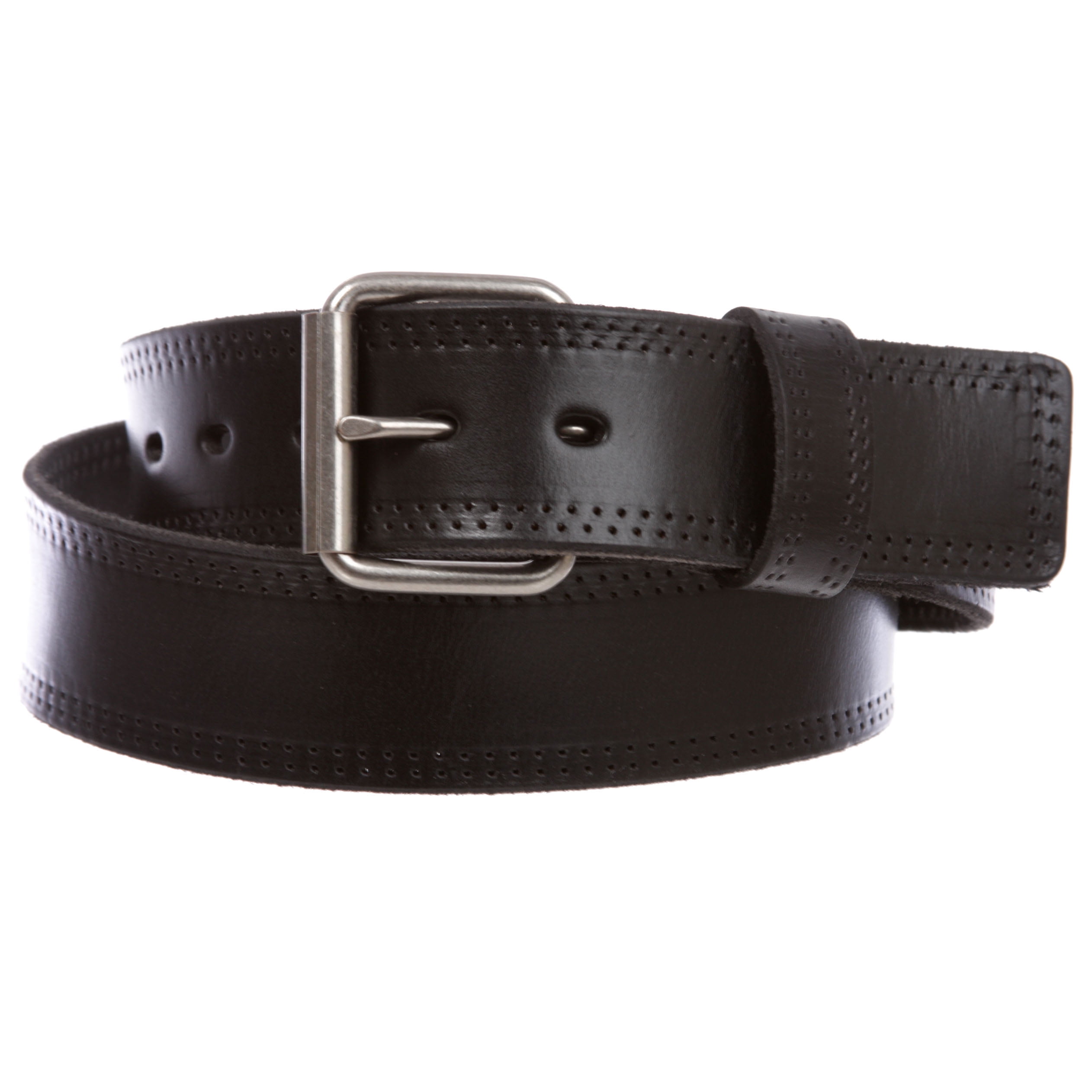 1 3/4" Snap on Classic Vintage Cowhide Thick Leather Casual Jean Belt ...