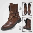 2026 New Men's Martin Boots Vintage British Style Belt Buckle High-top ...