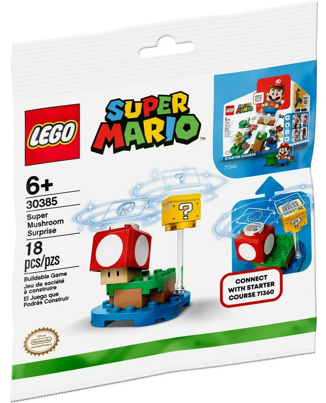 LEGO Super Mario Super Mushroom Surprise Expansion Set #30385 - Walmart.com
