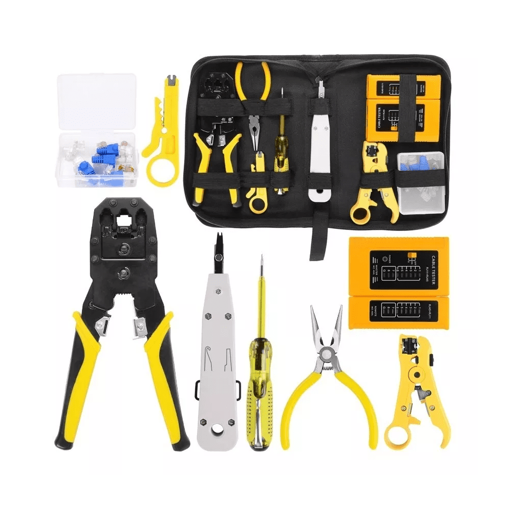 Kit Pinzas Ponchadora Pela Cables Red Lan Negro/Amarillo | Walmart en línea