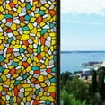 VEELIKE Window Film Privacy Classy Stained Glass Window Cover Static ...