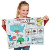Color Your Own All About My State Poster - Craft Kits - 30 Pieces ...