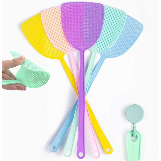 Matamoscas premium de 6 piezas con gancho, paquete de matamoscas largo ...