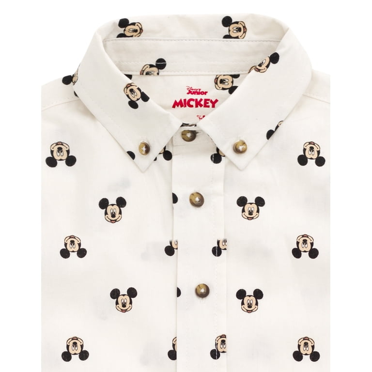 Disney Mickey Mouse Button Down Shirt Twill Pants Suspenders and Bow ...