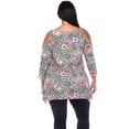 White Mark Women's Plus Size Cold Shoulder Animal Print Tunic Top ...