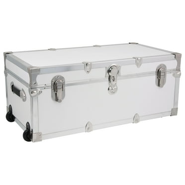 Plano Storage Trunk with Wheels, Large, 108-Quart Lockable Storage Box ...