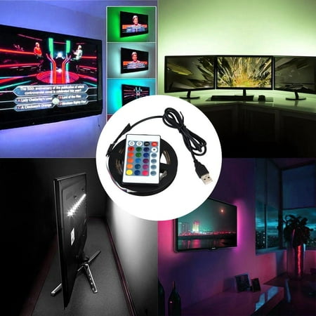 Rdeghly DC 5V USB Led Strip 5050 RGB Waterproof Flexible LED for TV Backgrounds Light, 5050 RGB ...