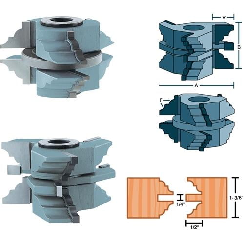 Roman Carbide DC2168 Stile & Rail Set Bead & Cove 3/4" Bore - Walmart.com