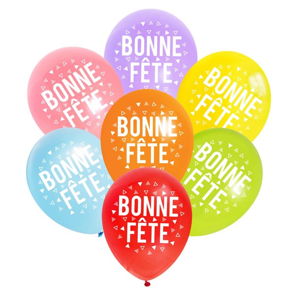 12IN. 12CT BONNE FETE BALLOONS, 12CT BONNE FETE BALLOONS, ASSORTED ...