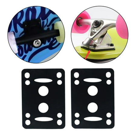 DYNWAVE 2PCS Skateboard Longboard Shock Absorbing Pads Risers Pad ...
