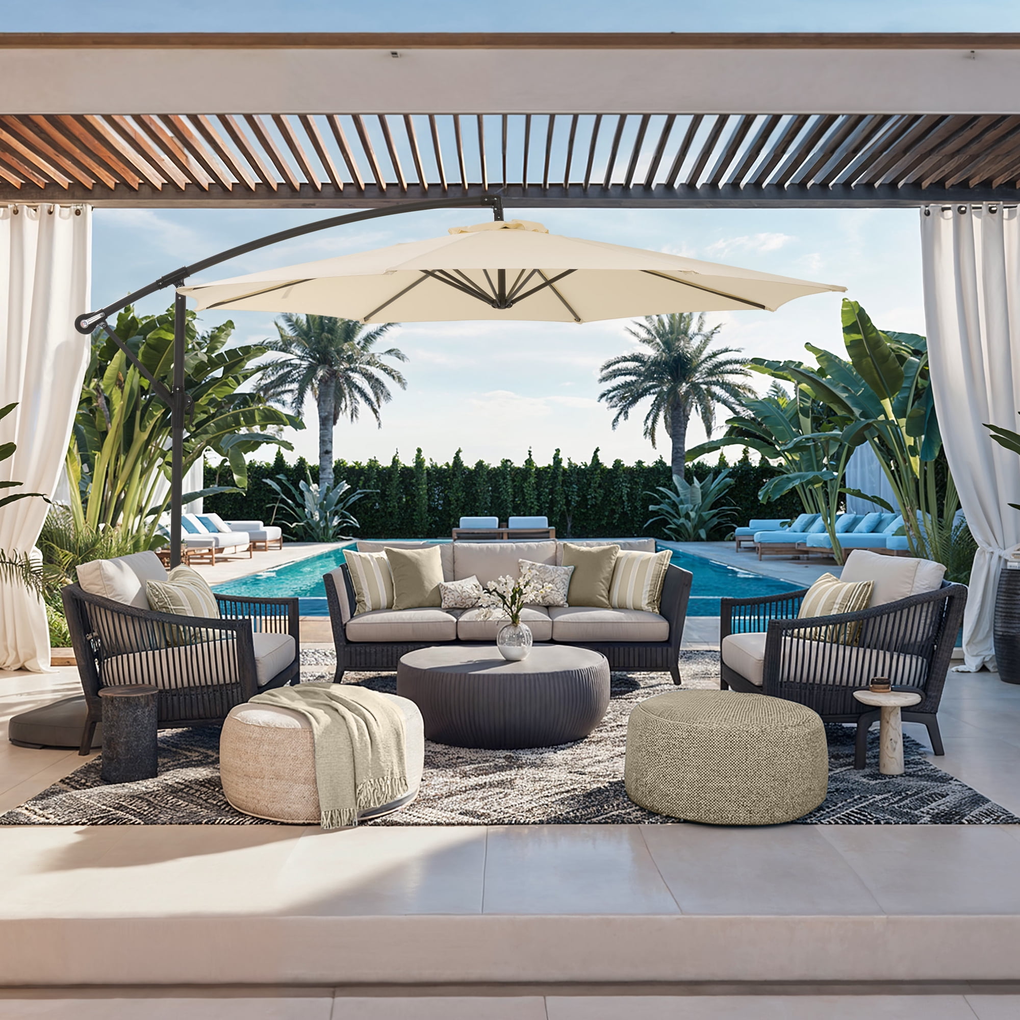 Click here for Corliving 9.5ft Tilting Cantilever Outdoor Patio U... prices