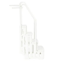 Aqua Select Everest Above Ground Pool Step Ladder, White, 350lbs Weight ...