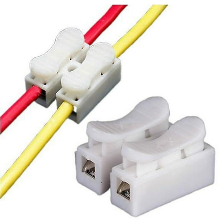 2 Way Ch2 Quick Connector Cable Clamp Spring Terminal Block Wire ...