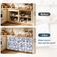 Blue Flower Small Cabinet Curtain 11''x13'', Spring Leaf Vintage ...